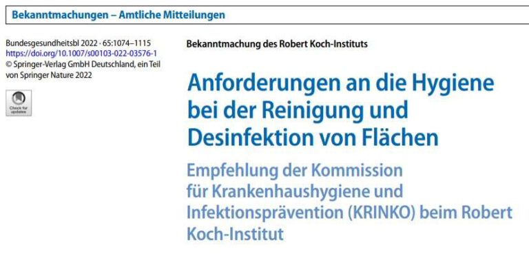 Webinar zur neuen KRINKO-Empfehlung Flächenhygiene | Hygiene-Institut Schubert